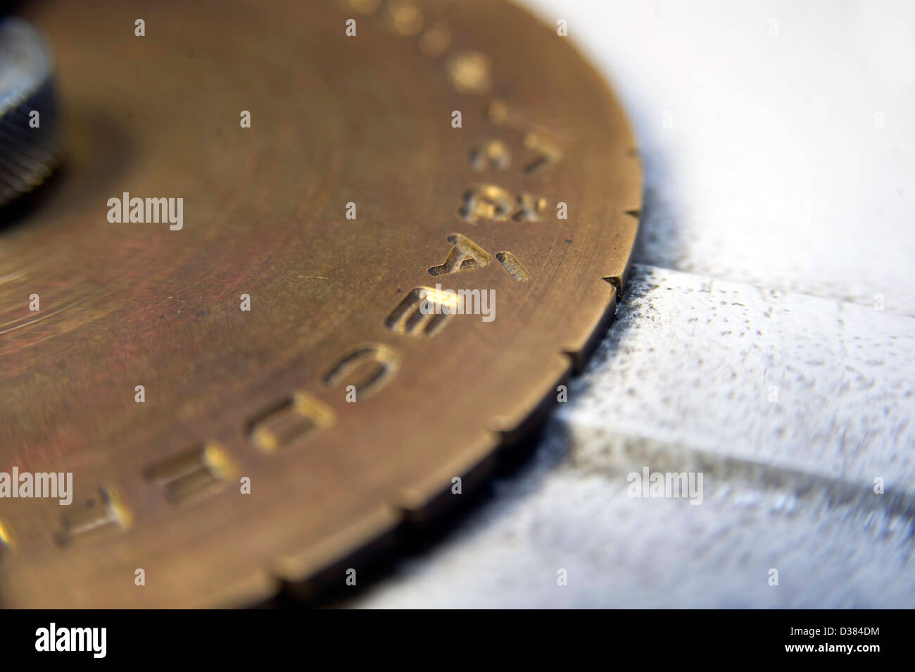 ENGRAVING PRESIDIUM BLOCK DISC Stock Photo - Alamy