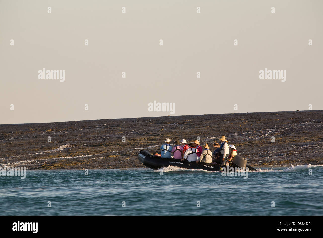 Zodiacs probe the Montgomery Reef, the world's largest inshore reef ...