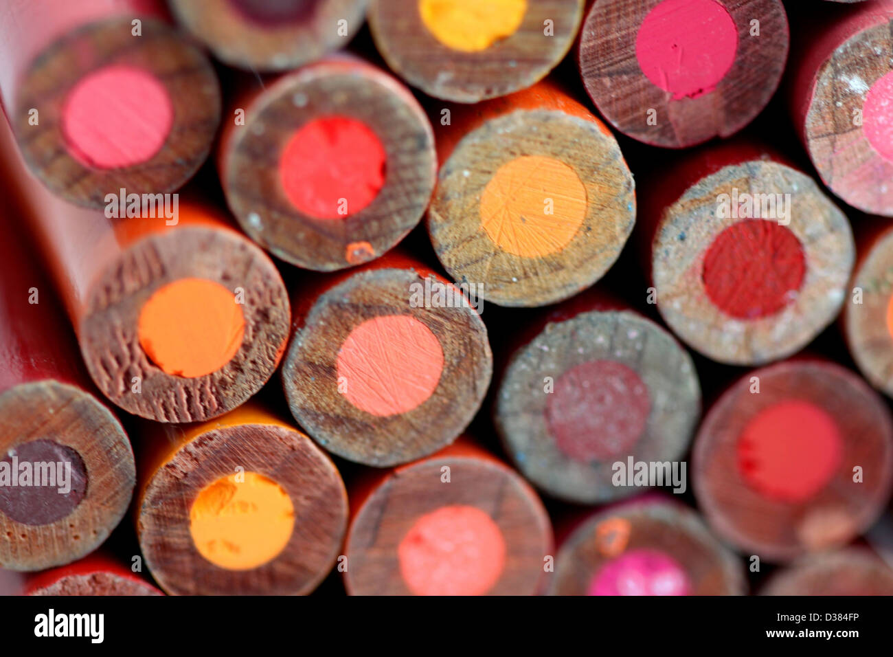 Stack of sharpened pencils hi-res stock photography and images - Alamy