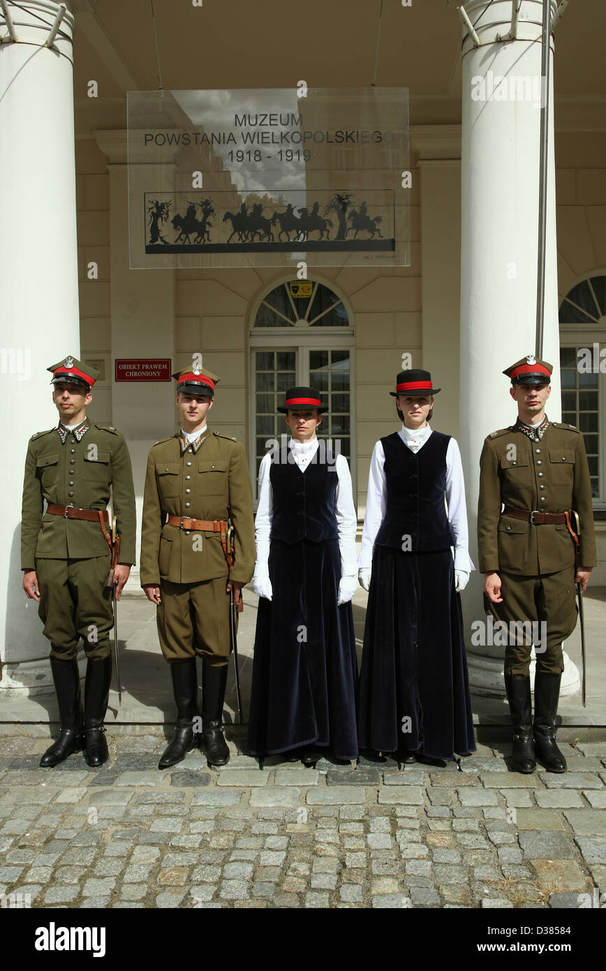 Poznan, Poland, Men in Ulanenuniform at the Museum of the United Polish ...