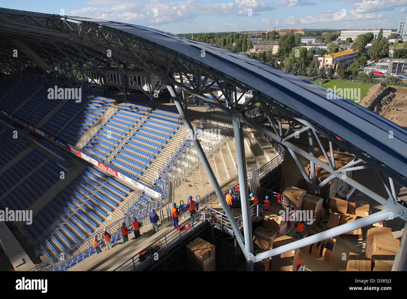 Poznan, Poland, the Poznan stadium, Spielstaette at Euro 2012 Stock ...