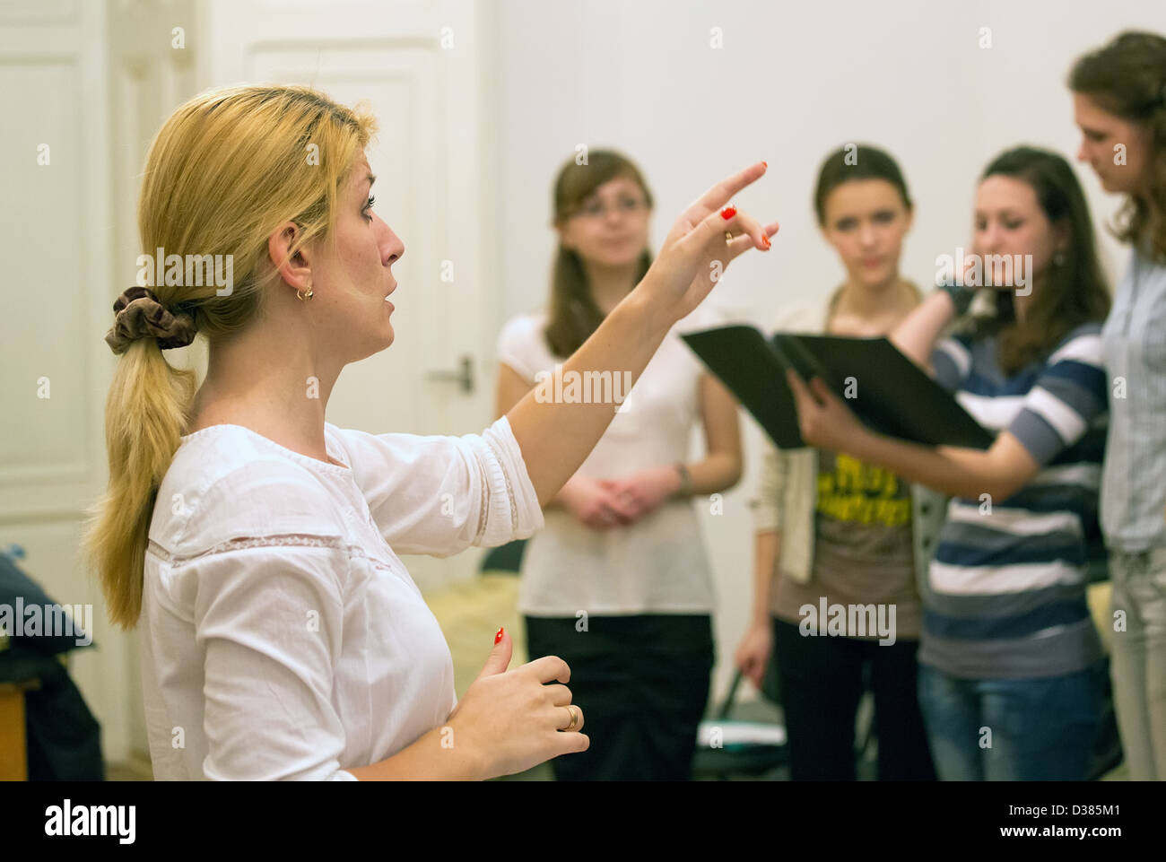 Lviv, Ukraine, choir practice the Ivan Franko National University of ...