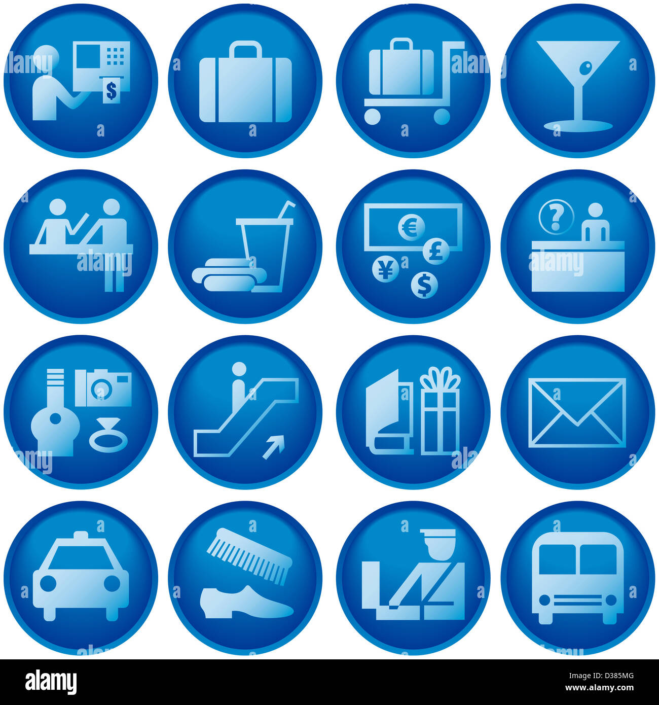 Illustration bus in airport Cut Out Stock Images & Pictures - Alamy