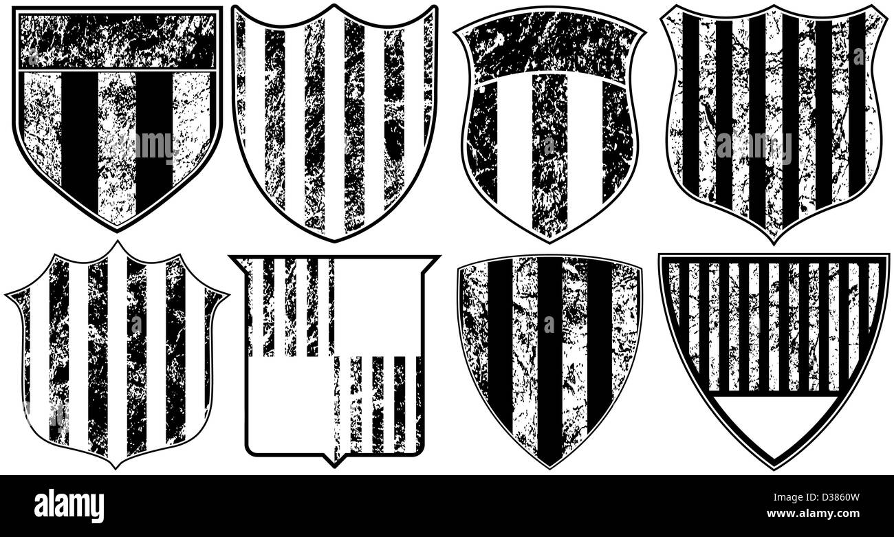 Heraldry shields Black and White Stock Photos & Images - Alamy