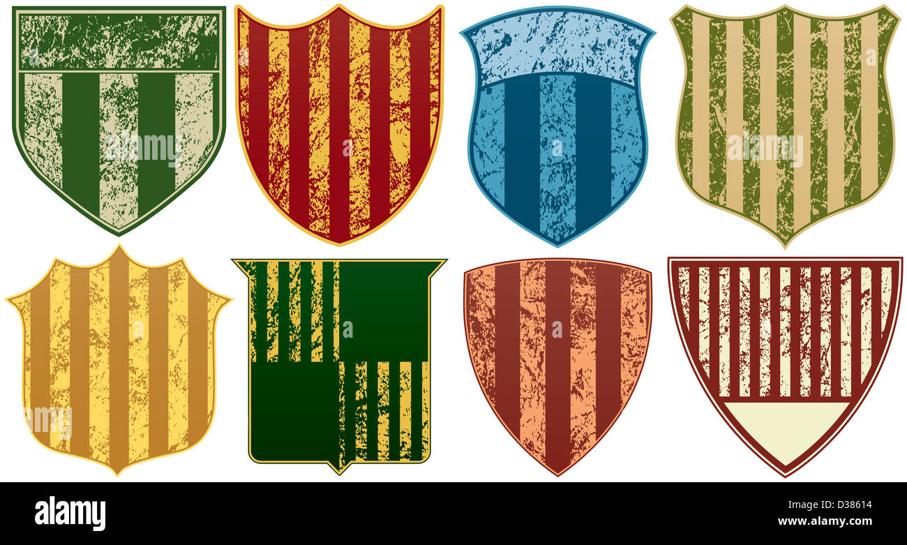 Striped shield hi-res stock photography and images - Alamy