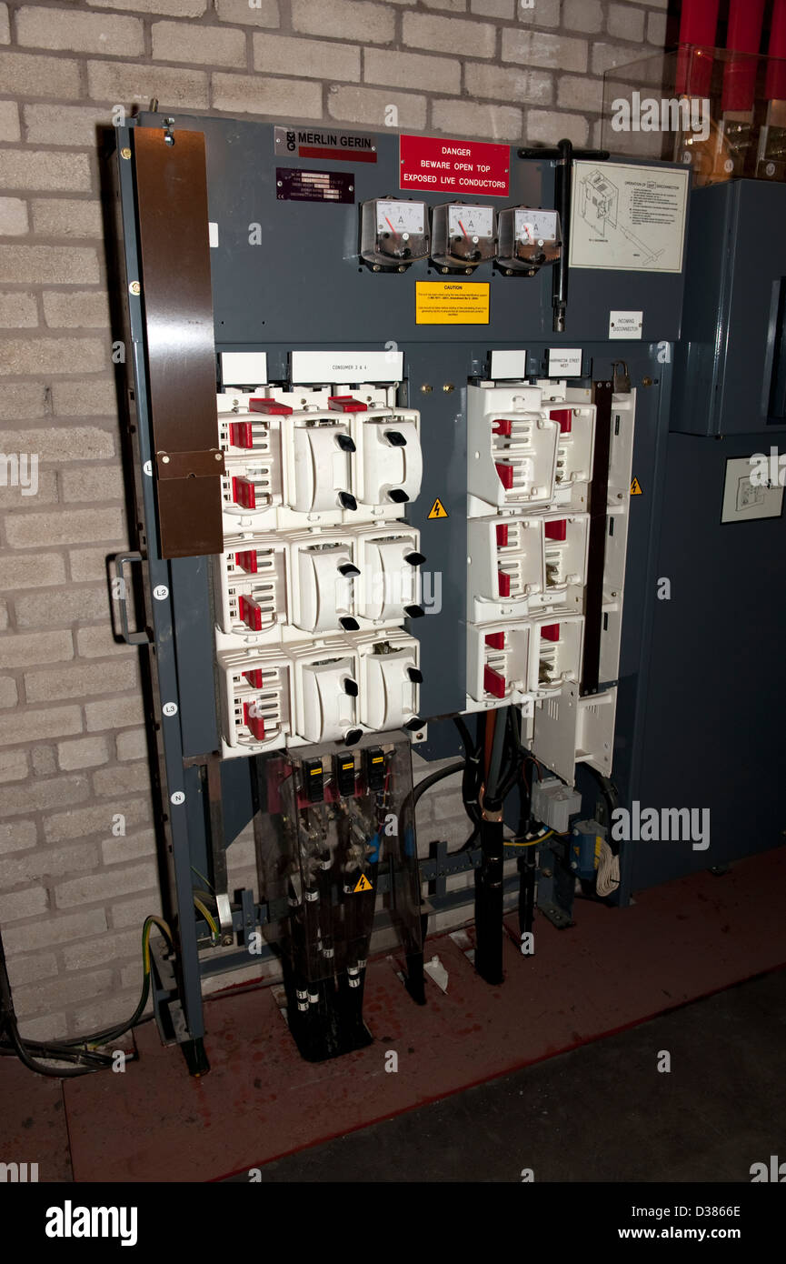 High Voltage Switch Room Electricity Sub Station Stock Photo - Alamy