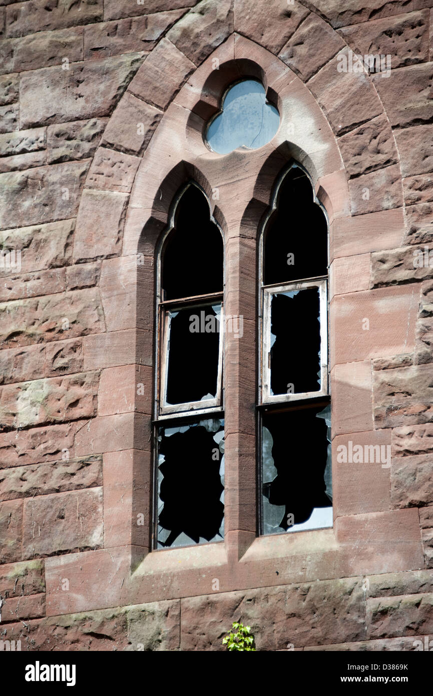 Old castle listed building window fire Stock Photo - Alamy