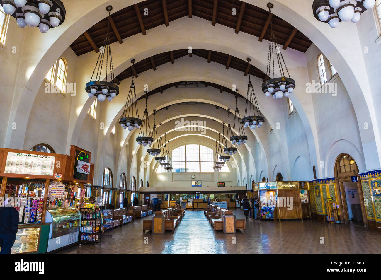santa fe train station interior in san diego, ca us Stock Photo - Alamy