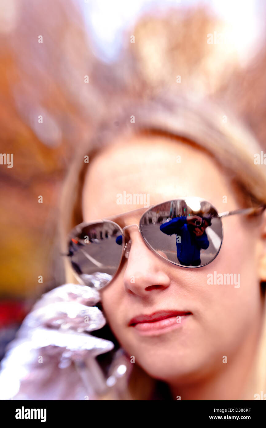 Young Woman talking on phone outside on a Fall Day Stock Photo - Alamy