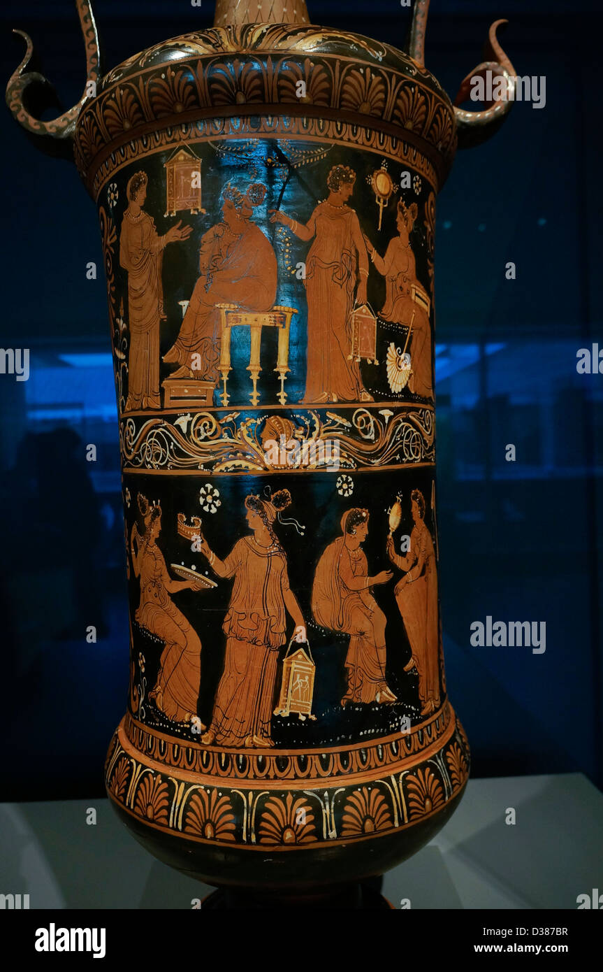 c. 365 B.C. Loutrophoros (Container for bath water also buried as a ...