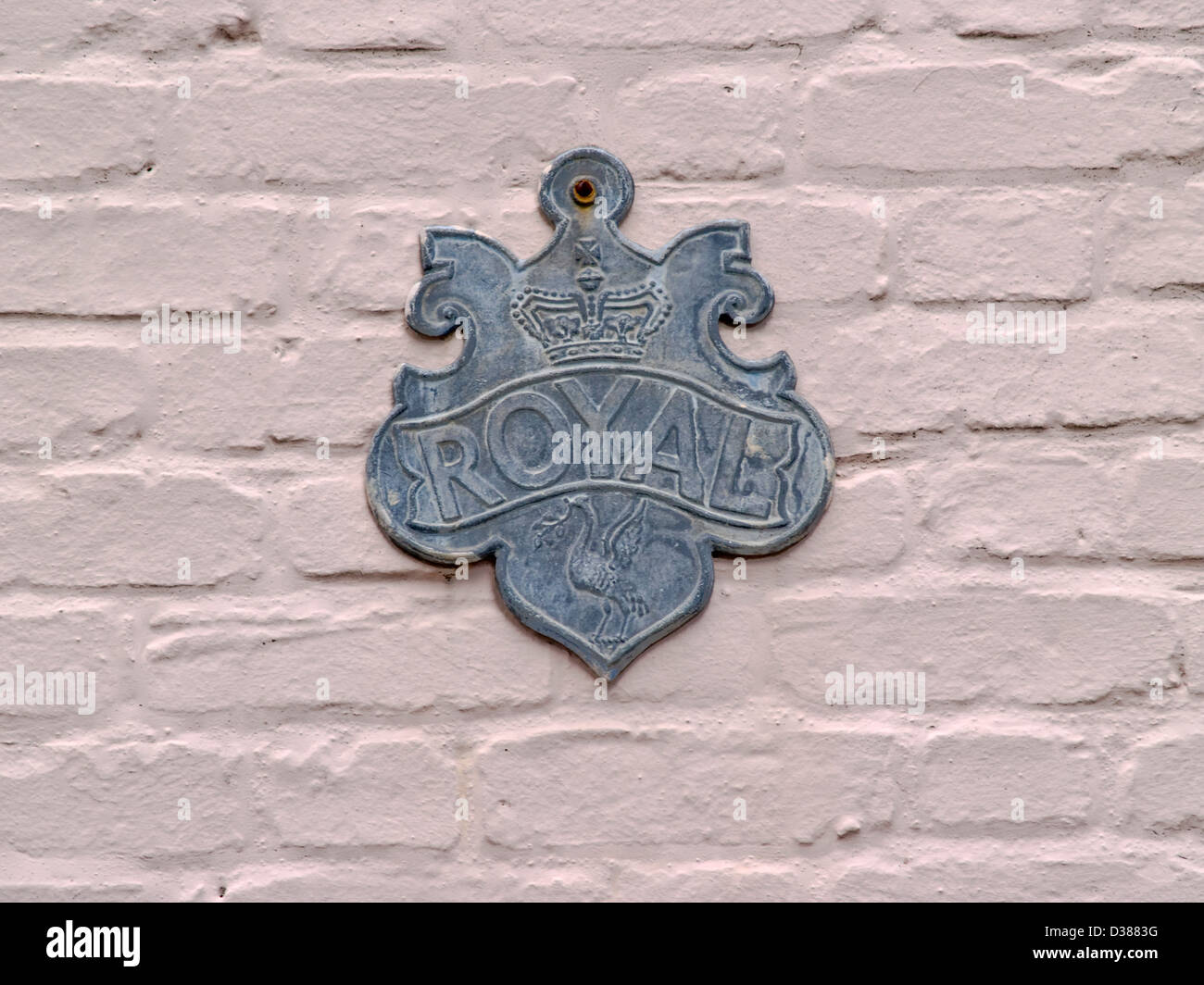 Royal Insurance Company insignia on 18th century London house, England ...