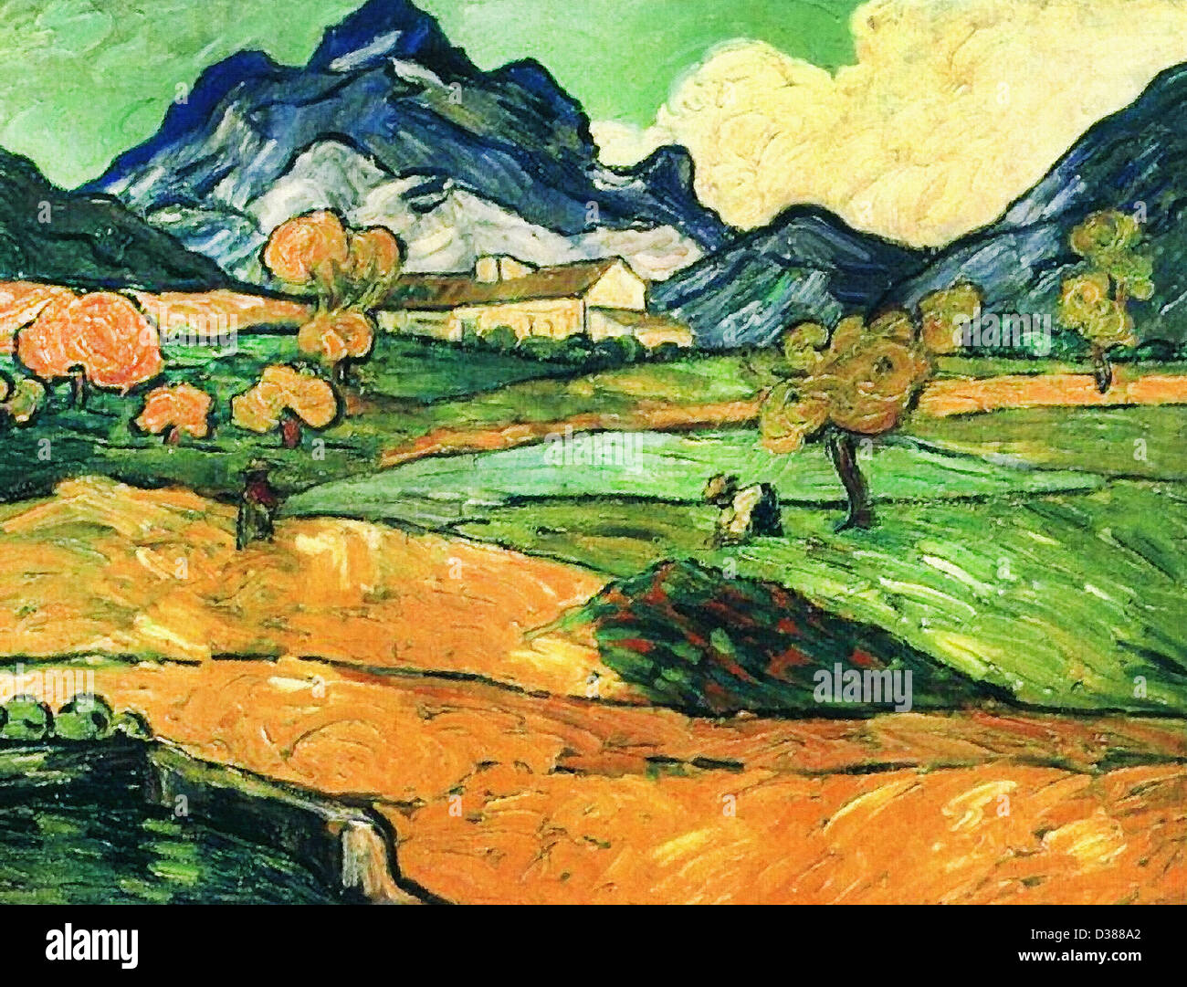 Vincent van Gogh, Mount Gaussier with the Mas de Saint-Paul. 1889 ...