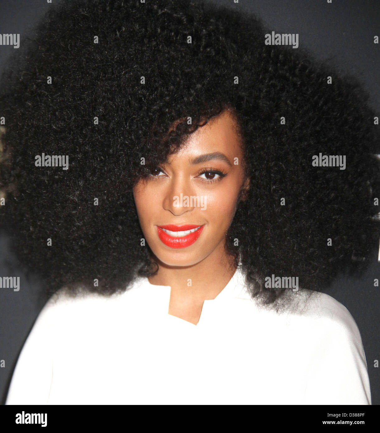 New York, USA. 12th February 2013. Singer SOLANGE KNOWLES attends the ...