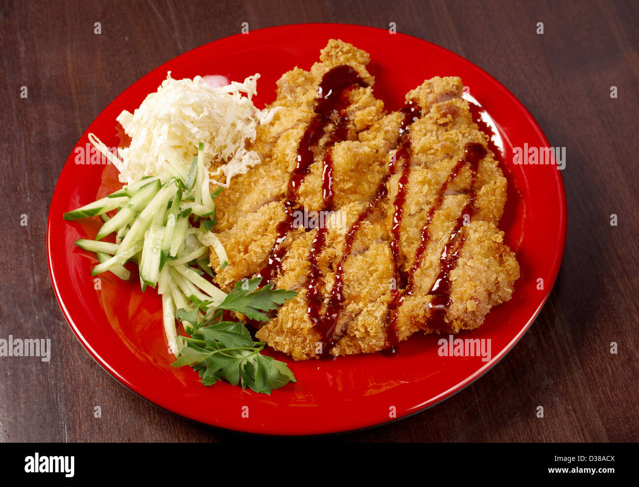 Pork roasted coating. traditional japanese food Stock Photo - Alamy