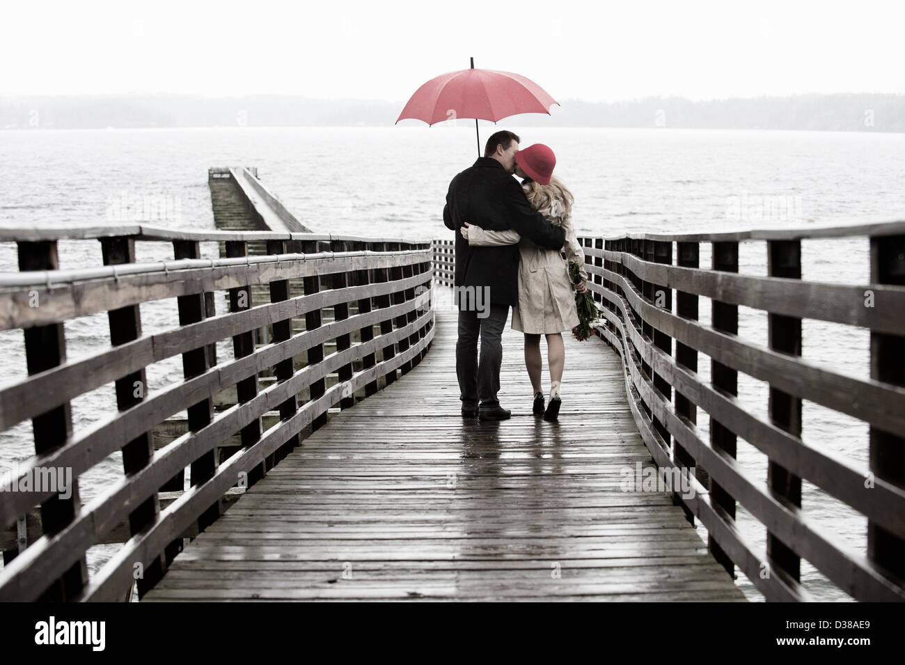 Kissing In The Rain Photography