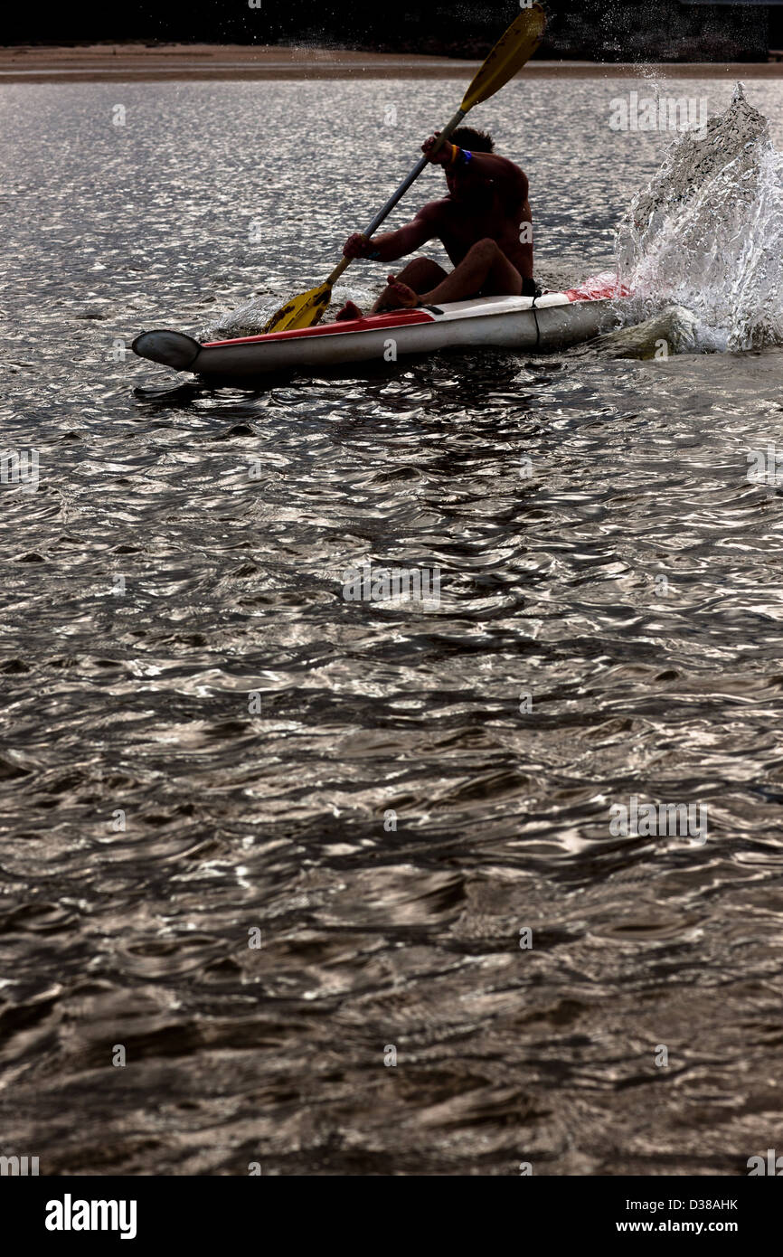 Male teenager rowing adult man hi-res stock photography and images - Alamy