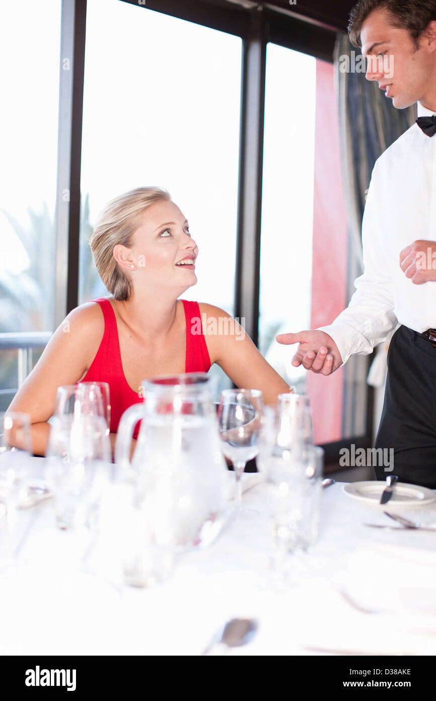 Teenager restaurant waiter hi-res stock photography and images - Alamy