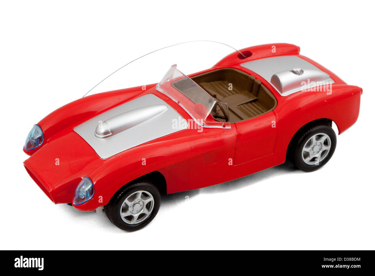 Red toy racing car isolated on a white background Stock Photo - Alamy