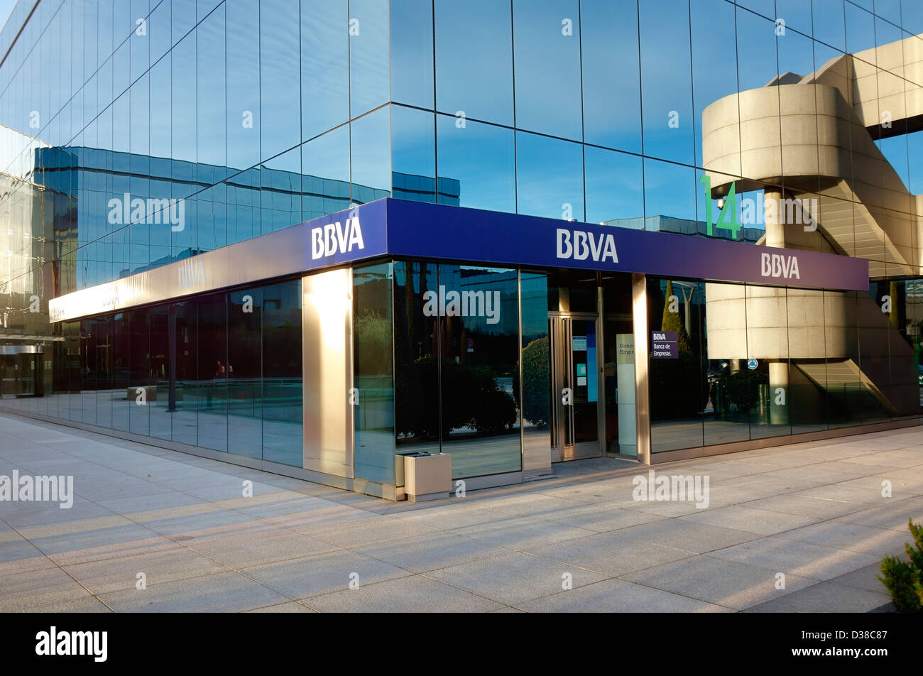 BBVA bank Madrid Stock Photo - Alamy