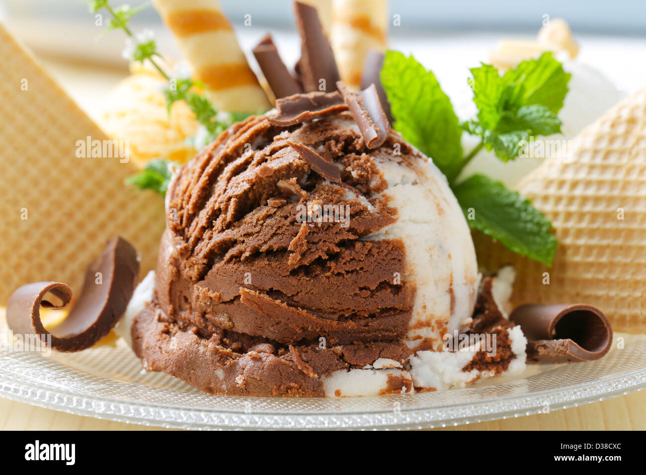 Ice cream dessert Stock Photo - Alamy
