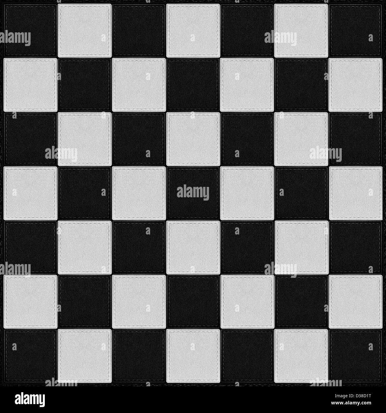 black and white check background or square leather texture Stock Photo ...