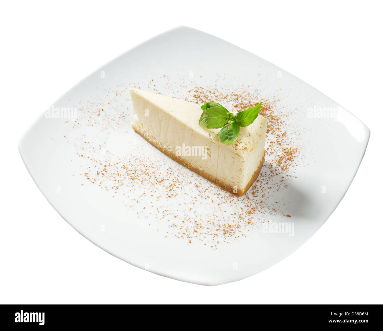 Piece delicious cheesecake dessert Cut Out Stock Images & Pictures - Alamy