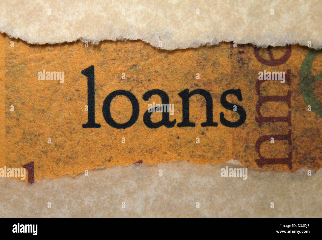 Loans text on grunge paper Stock Photo - Alamy