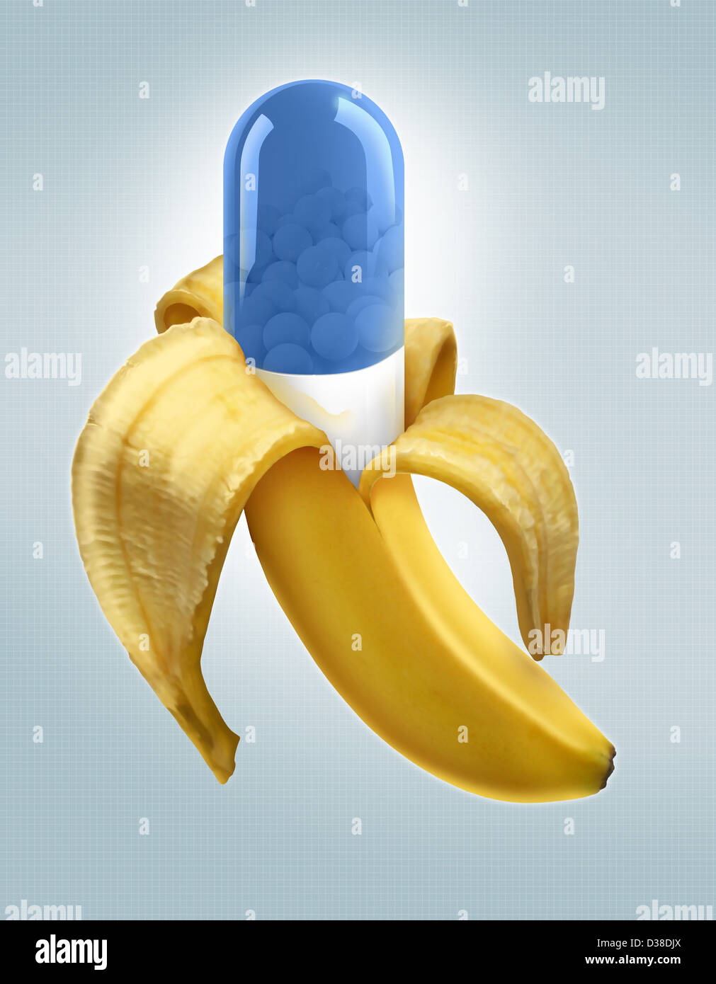 Illustrative image of medicine in banana peel representing Naturopathy ...