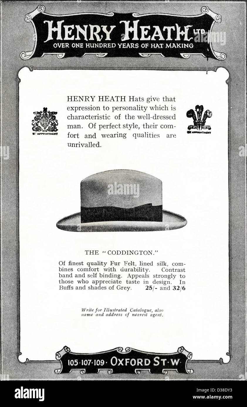 Original 1920s vintage print advertisement from English country ...