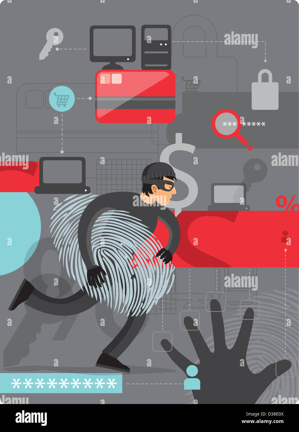 Illustrative image of internet identity theft Stock Photo - Alamy