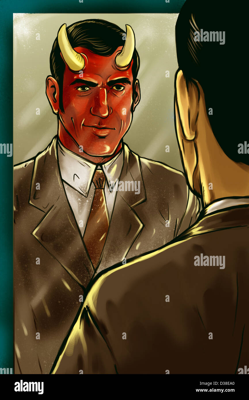 Mirror reflection evil hi-res stock photography and images - Alamy