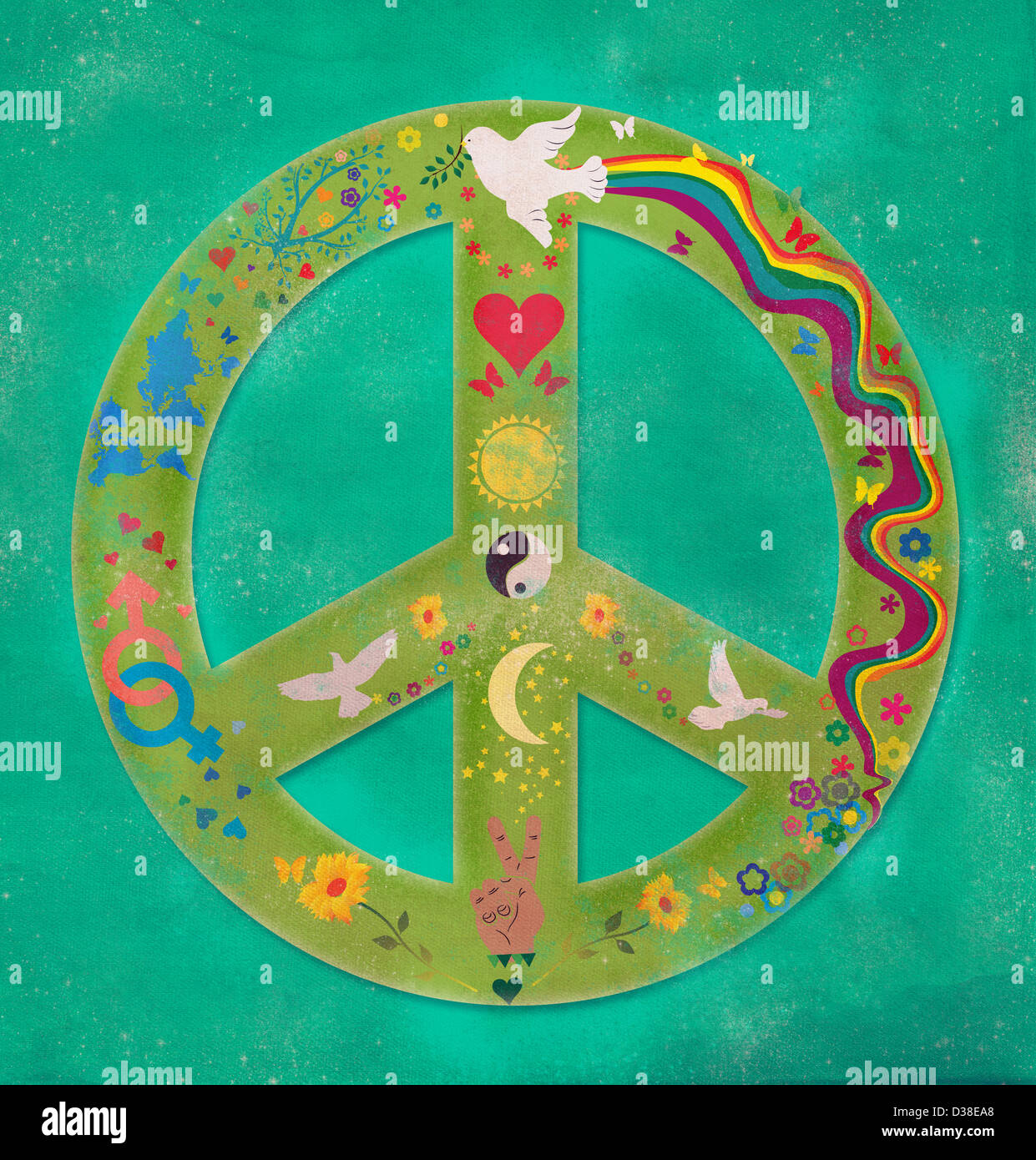 Illustrative image of peace symbol Stock Photo - Alamy