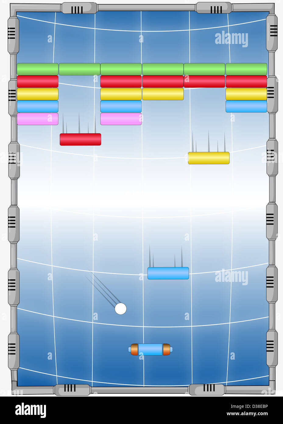 Conceptual shot of Arkanoid game Stock Photo - Alamy