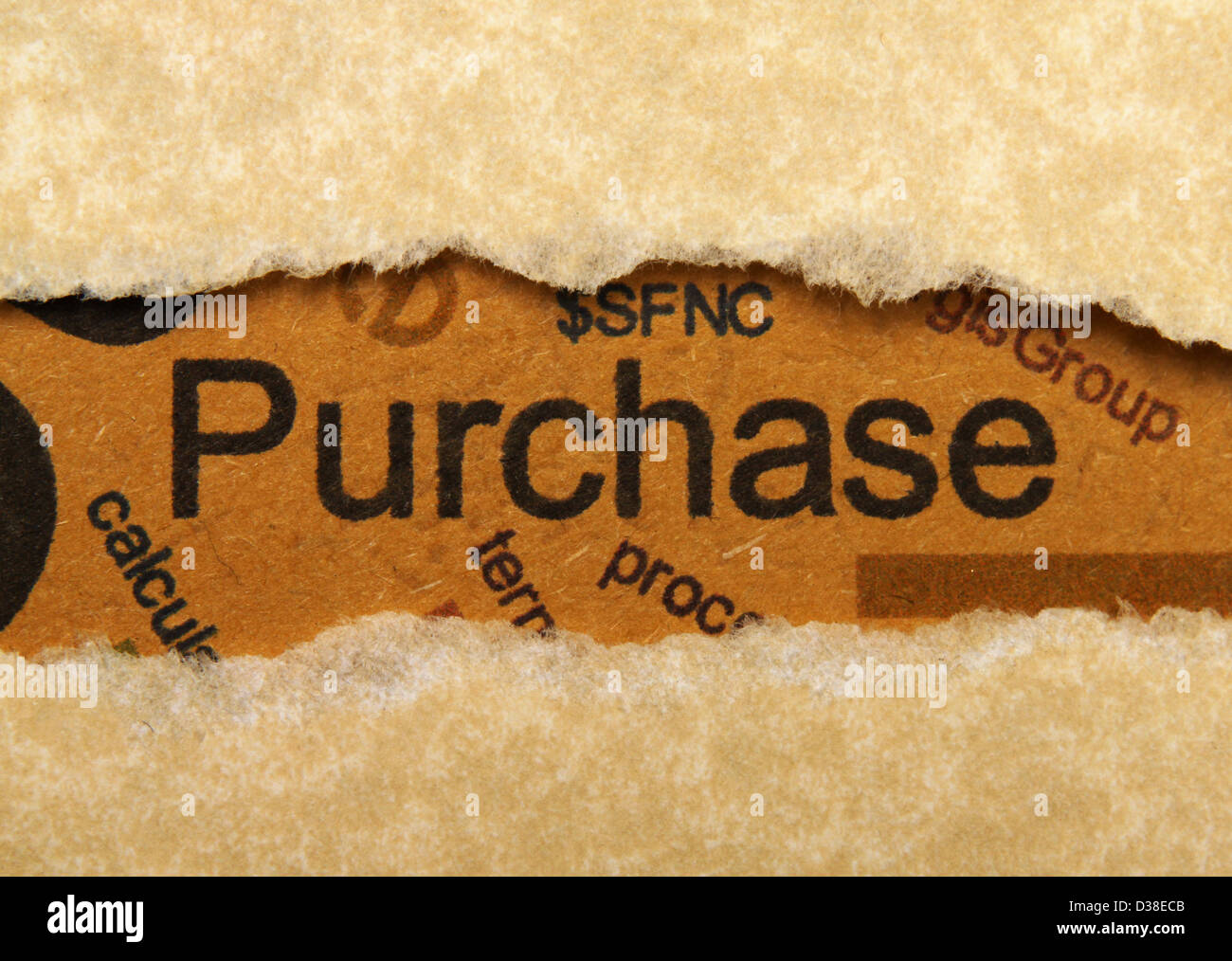Purchase text on grunge paper Stock Photo - Alamy