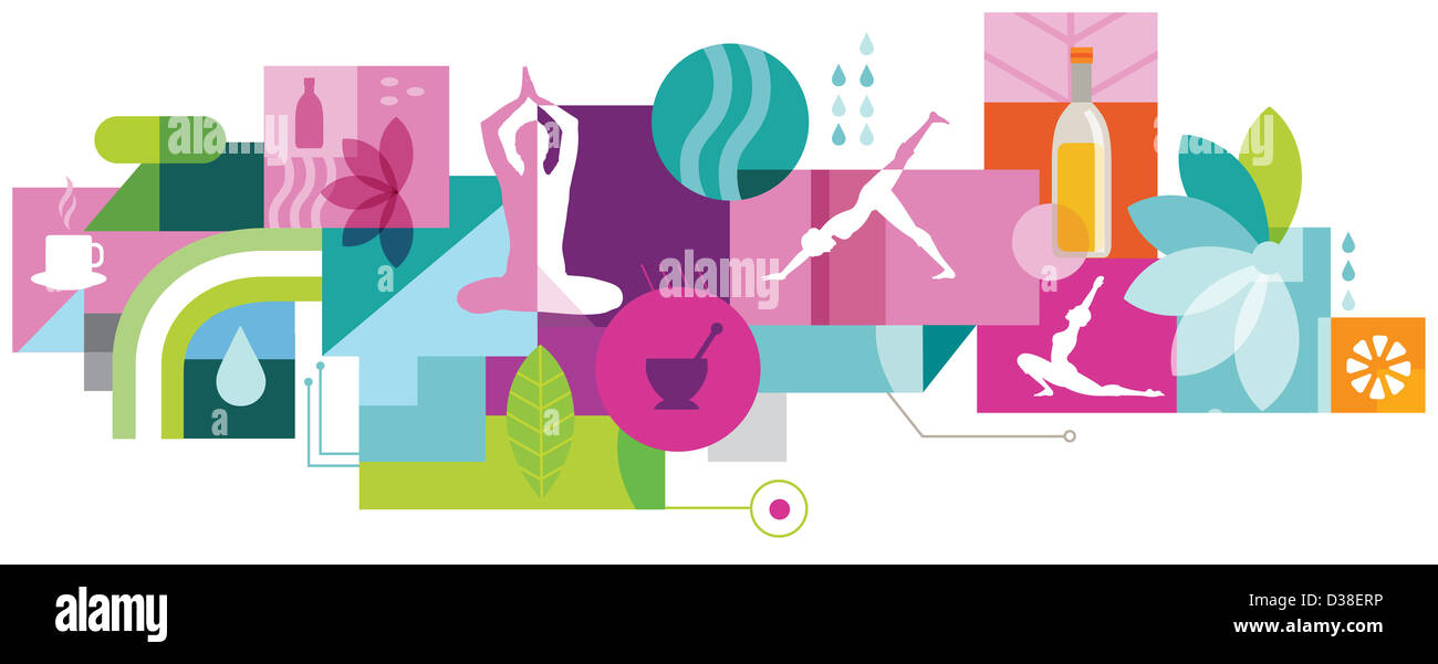 Healthy living montage hi-res stock photography and images - Alamy