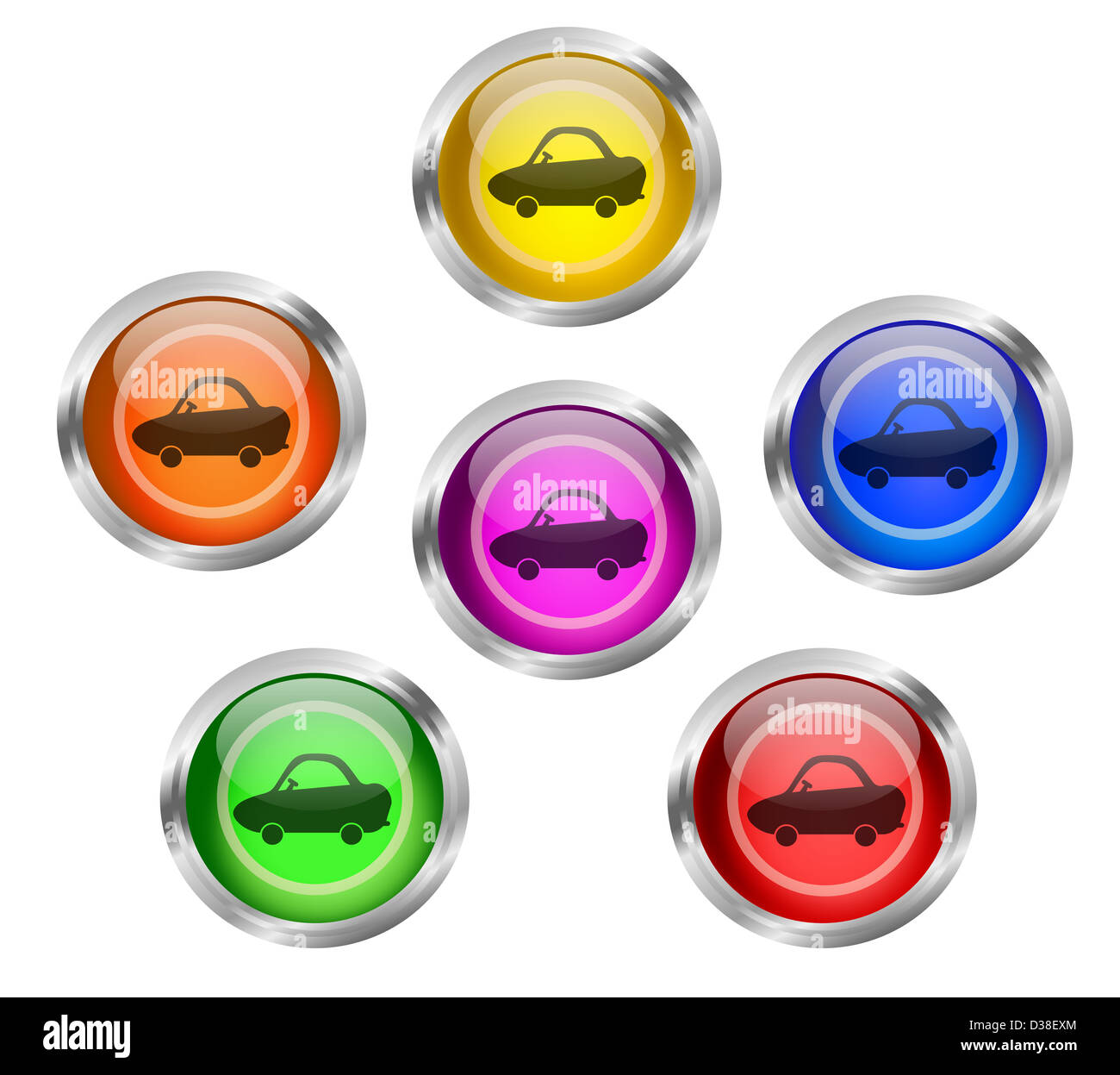 Car Icon Button Stock Photo - Alamy