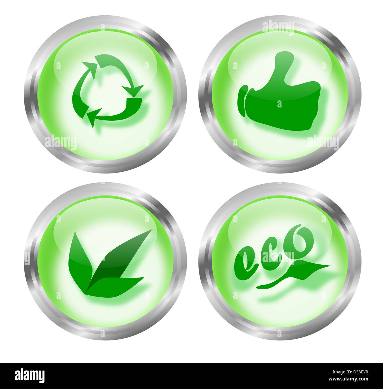 Eco Friendly Icon Buttons Stock Photo - Alamy