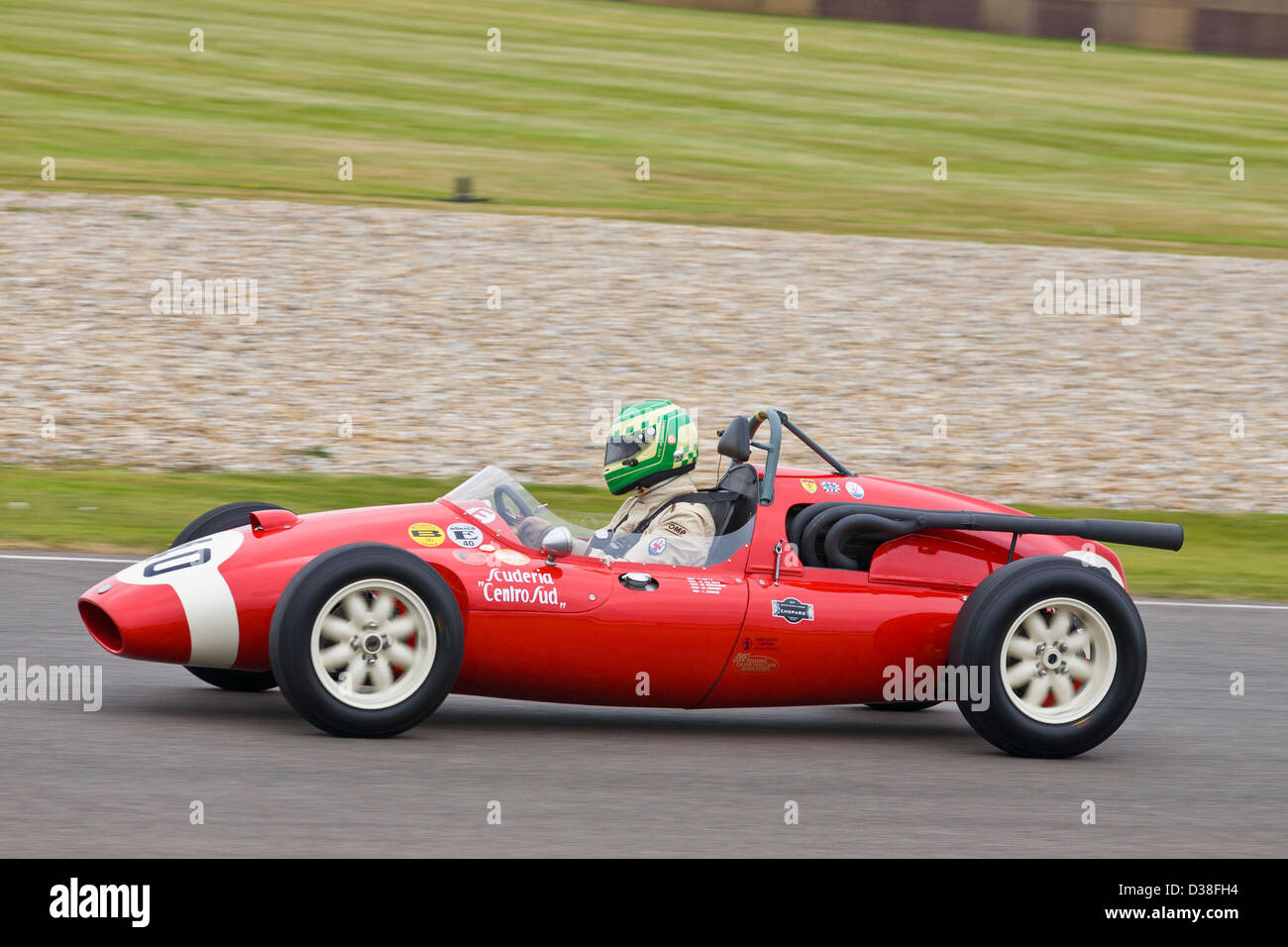 1959 Cooper-Maserati T51 with driver Steve Russell during the Richmond ...