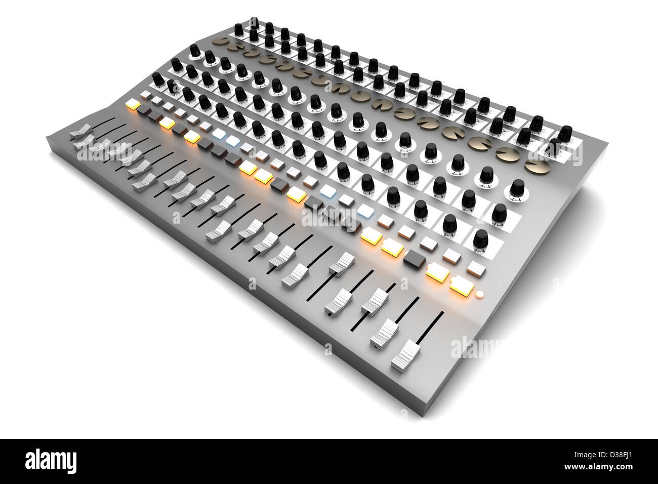 A Mixing board. 3D rendered illustration Stock Photo - Alamy
