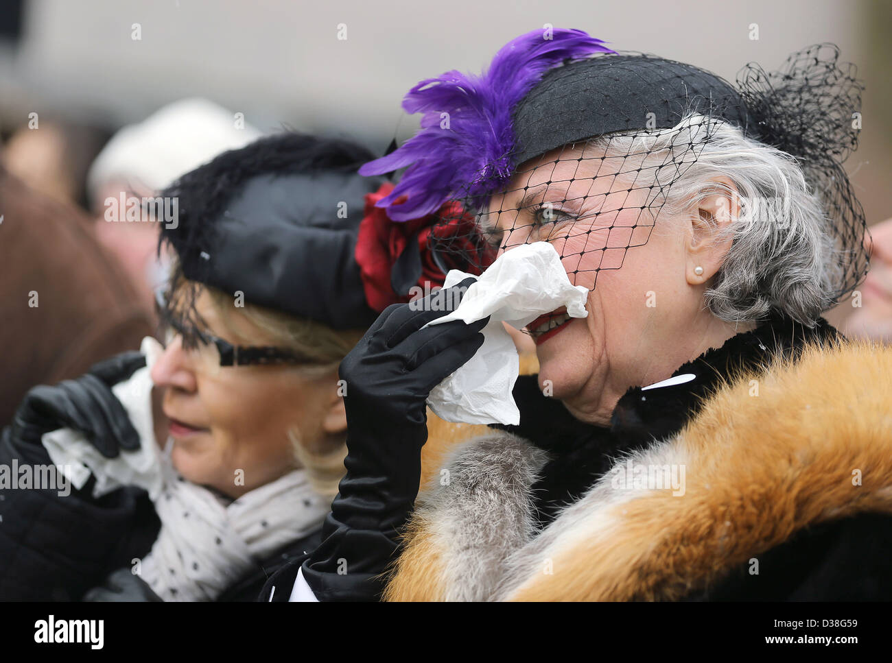 Carnival revellers 'cry' during the burning of the carnival fool ...