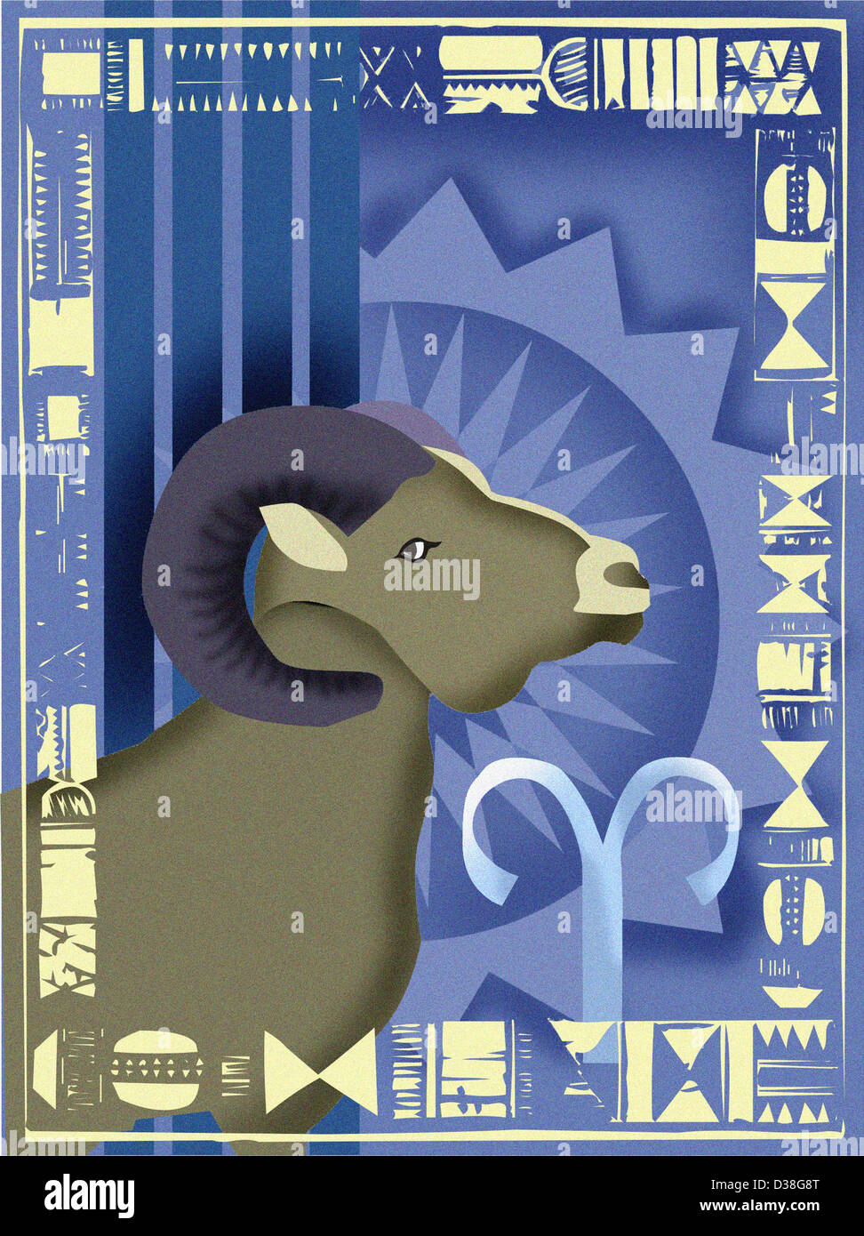 Aries zodiac sign Stock Photo - Alamy