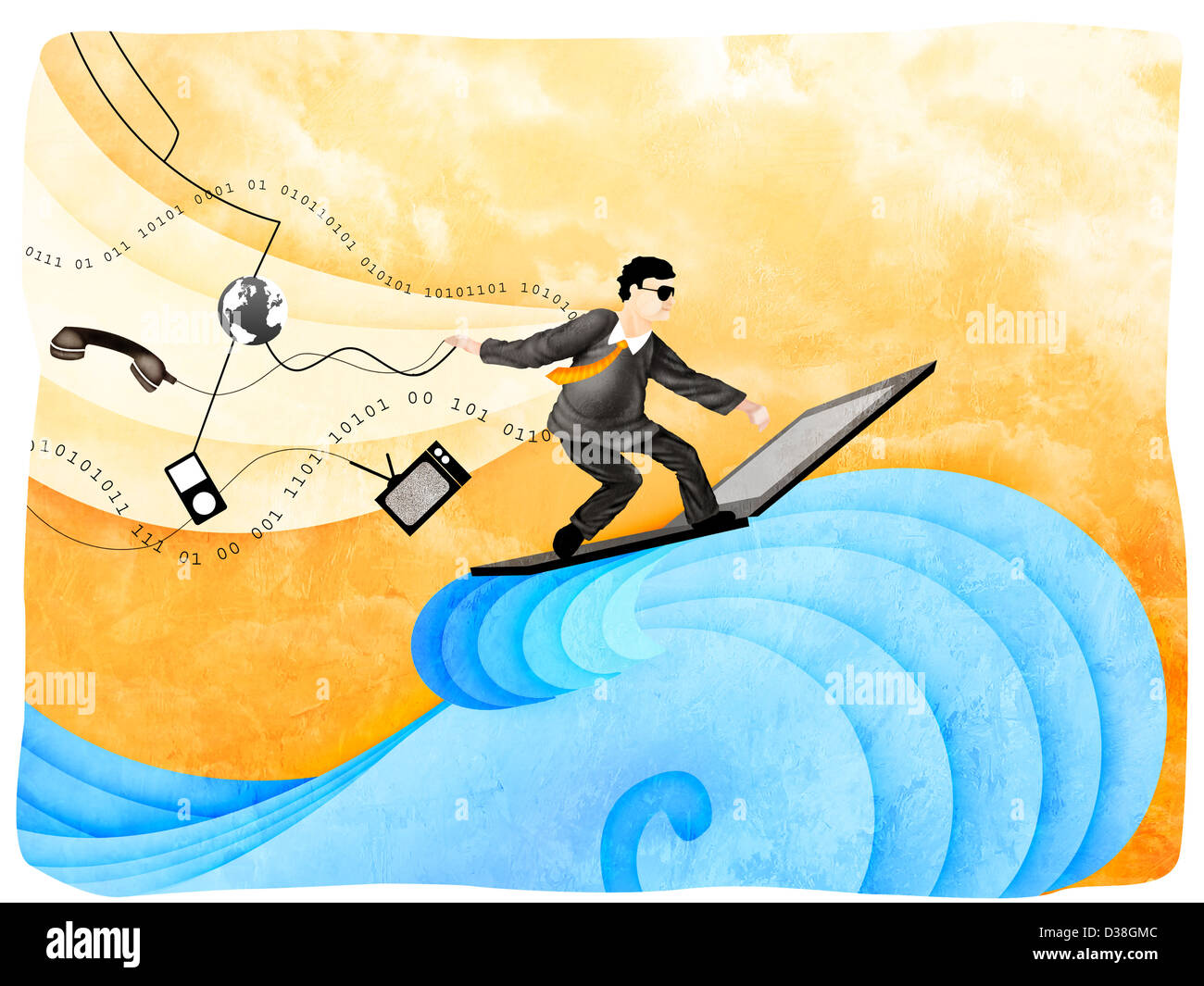 Businessman surfing the net Stock Photo - Alamy