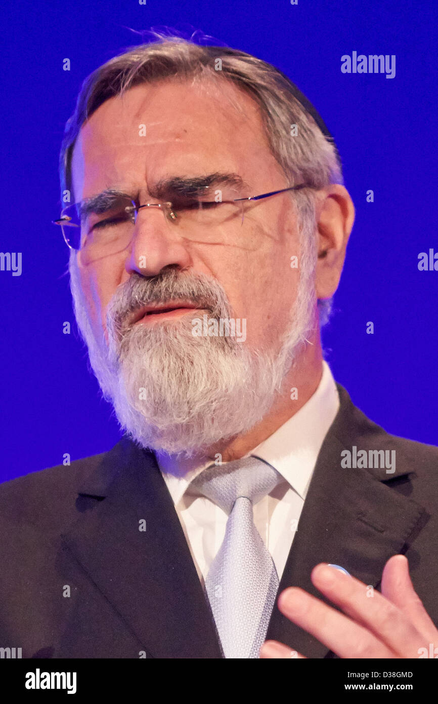 Lord Jonathan Sacks, Chief Rabbi of the United Synagogues, speaks at ...