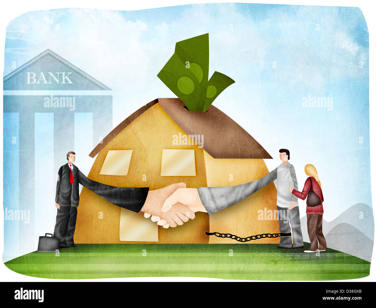 Handshake after a home loan agreement Stock Photo - Alamy