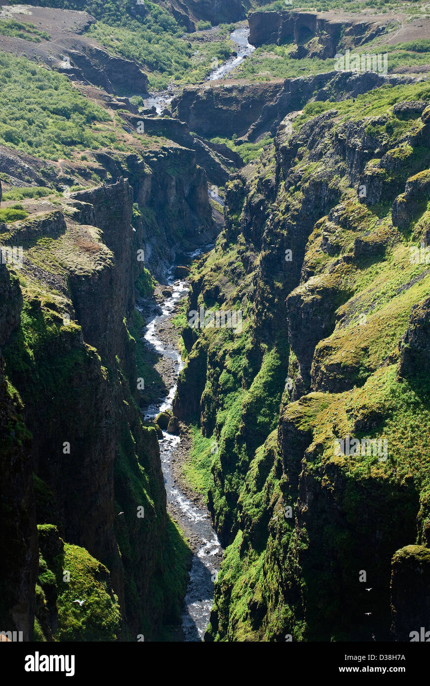 Aerial view of river valley Stock Photo - Alamy
