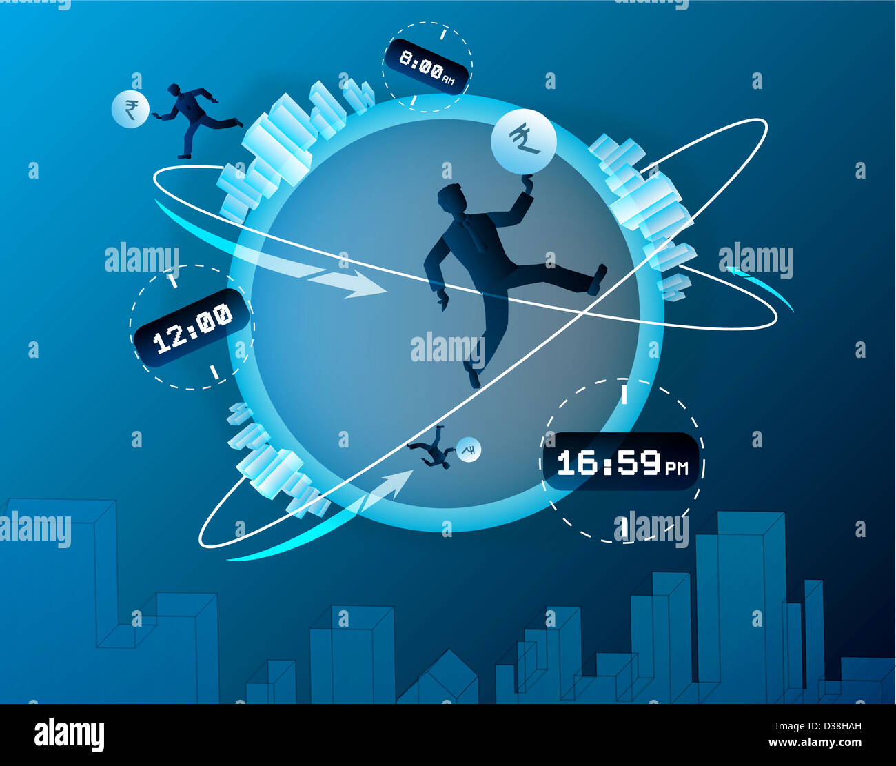 Illustration representing human race for development Stock Photo - Alamy