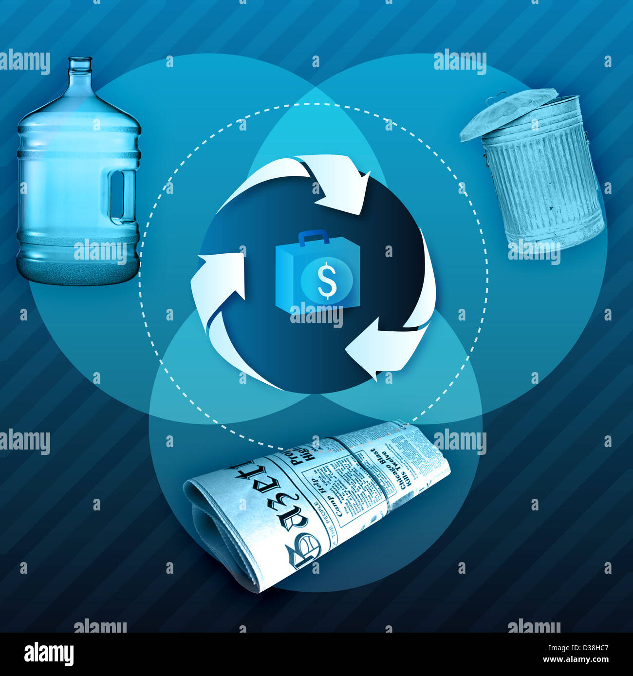 Plastic recycling process vector hi-res stock photography and images ...