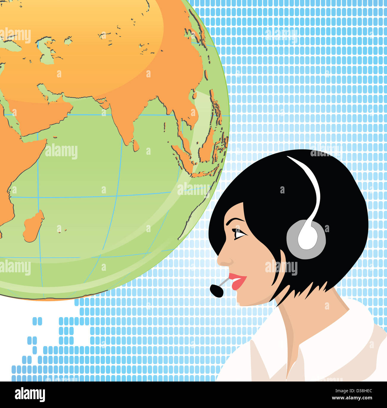 Female customer service representative Stock Photo - Alamy