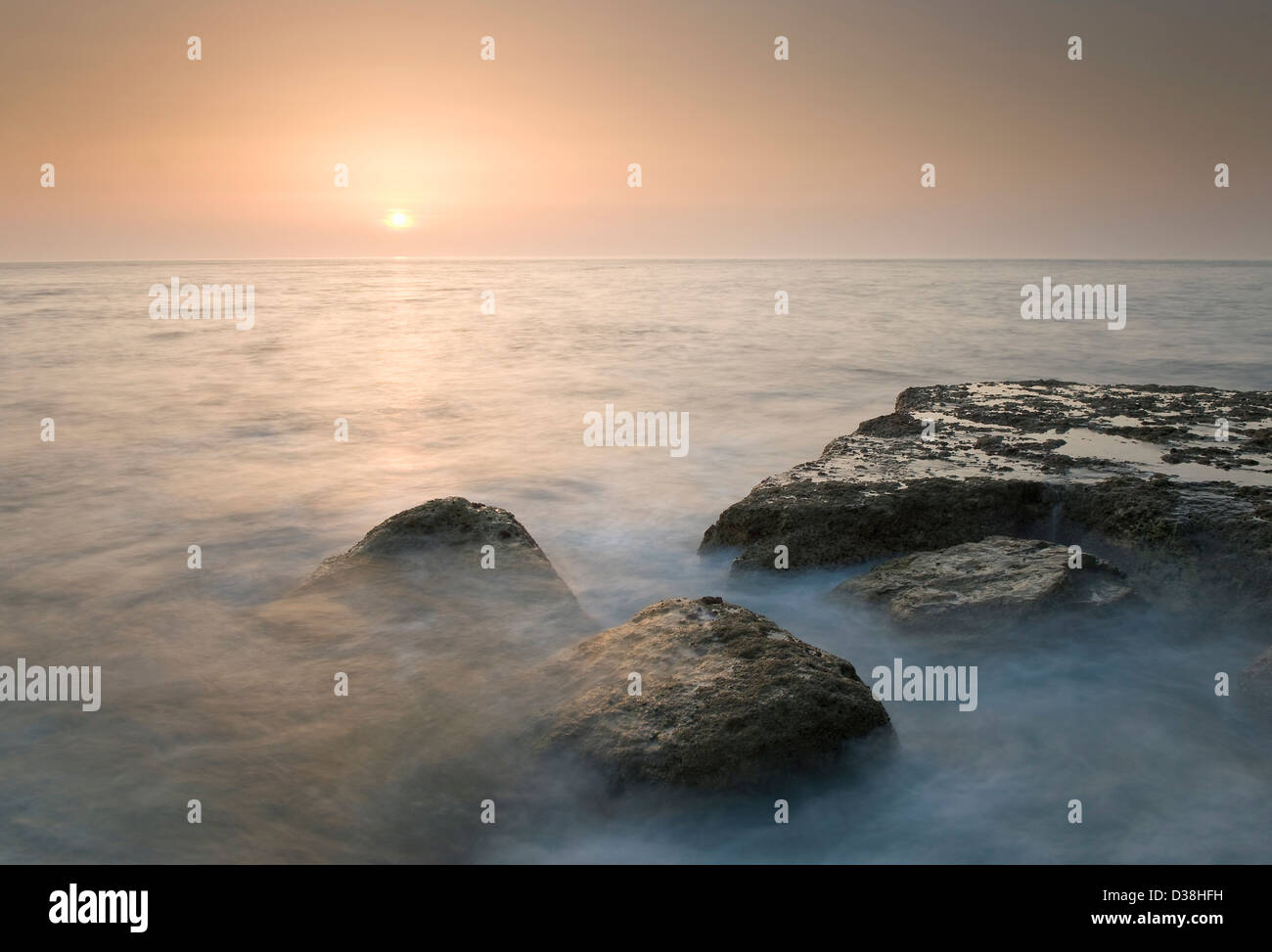 Fog rolling over rock formations Stock Photo - Alamy