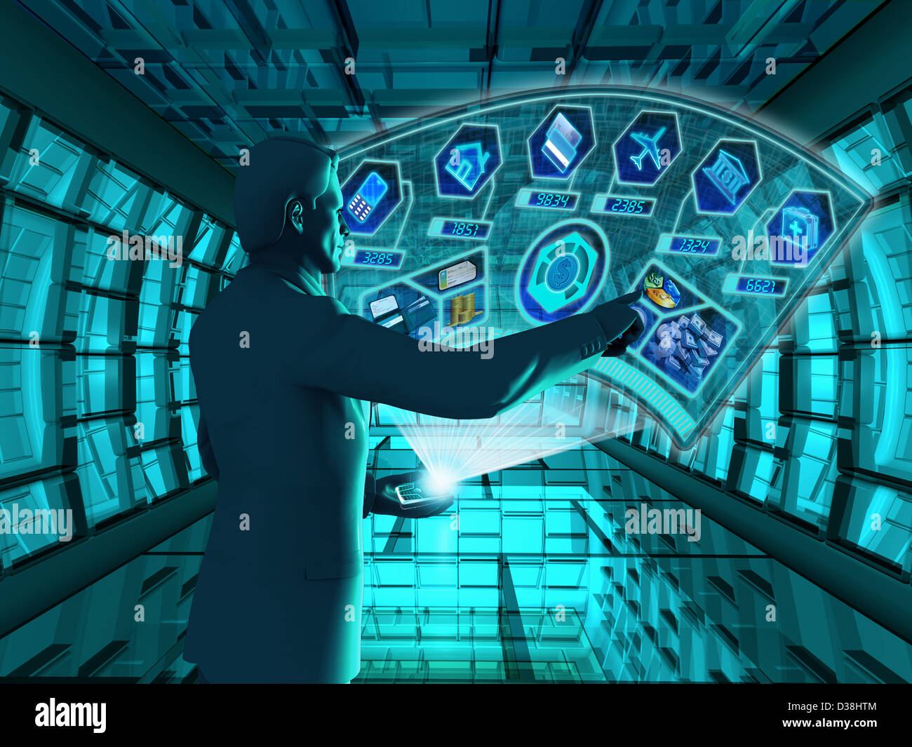 Screens futuristic projection hi-res stock photography and images - Alamy
